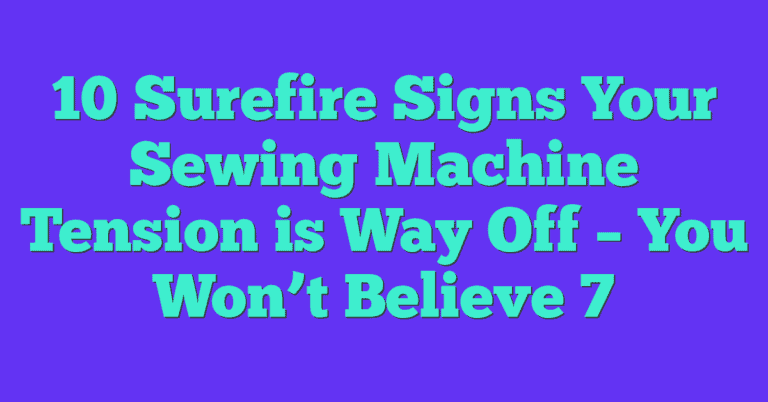 The Ultimate Sewing Machine Comparison Chart: Everything You Need To ...