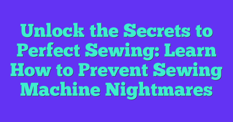 The Ultimate Sewing Machine Comparison Chart: Everything You Need To ...